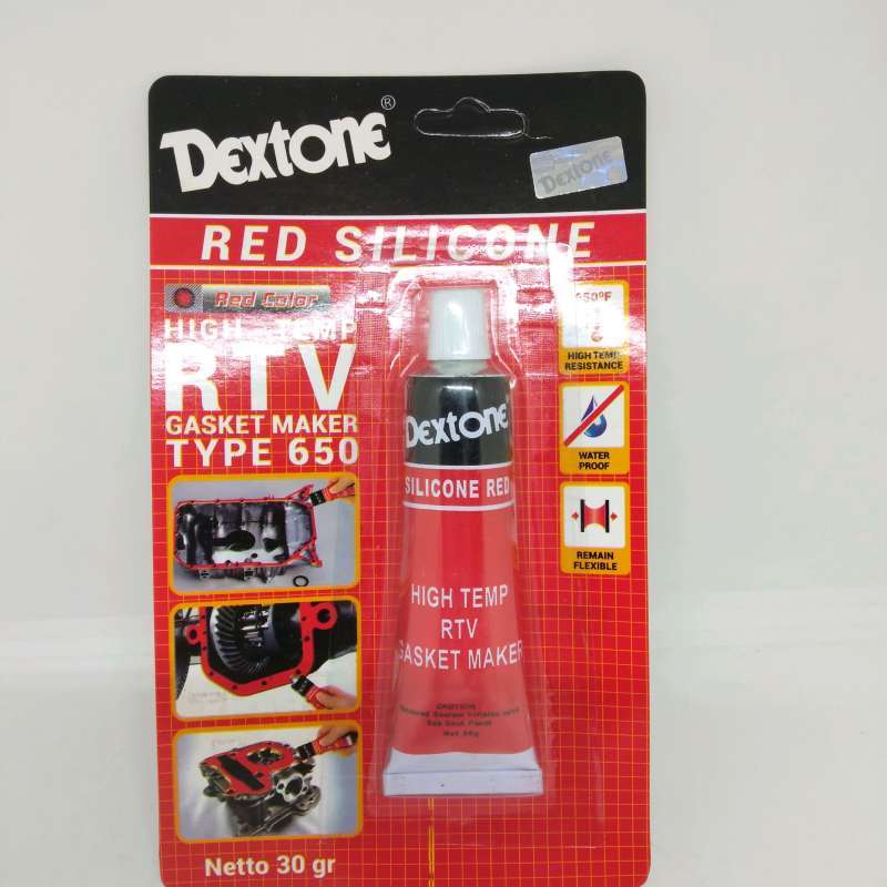 Promo Lem Red Silicone Dextone Tahan Panas Warna Merah untuk packing ...