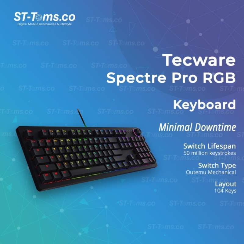 Promo Tecware Spectre Pro Rgb 104 Mechanical Keyboard - Red Switch ...