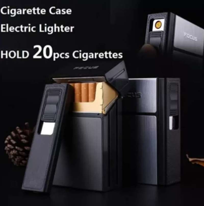 Jual Kotak Rokok+Korek Api Elektrik Usb Ciggarete Box Lighter Tempat ...