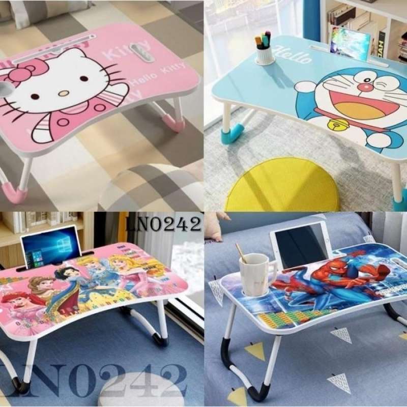 Jual meja belajar laptop karakter anak simple meja lipat multifungsi di ...