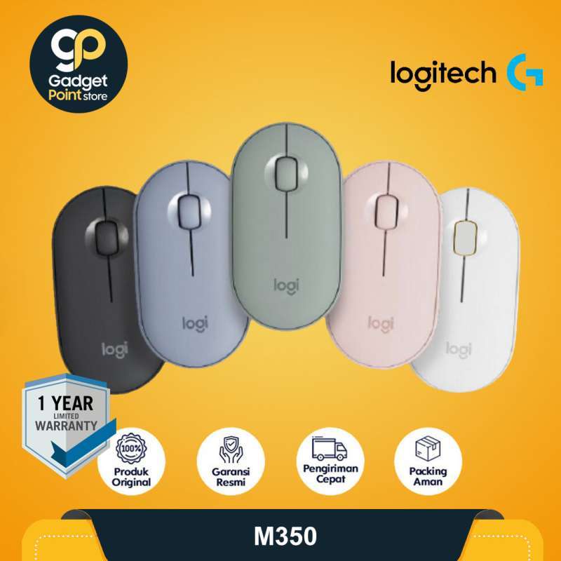 Jual Mouse Wireless Logitech Pebble M350 Original Garansi Resmi Di Seller Gadget Point Official ...