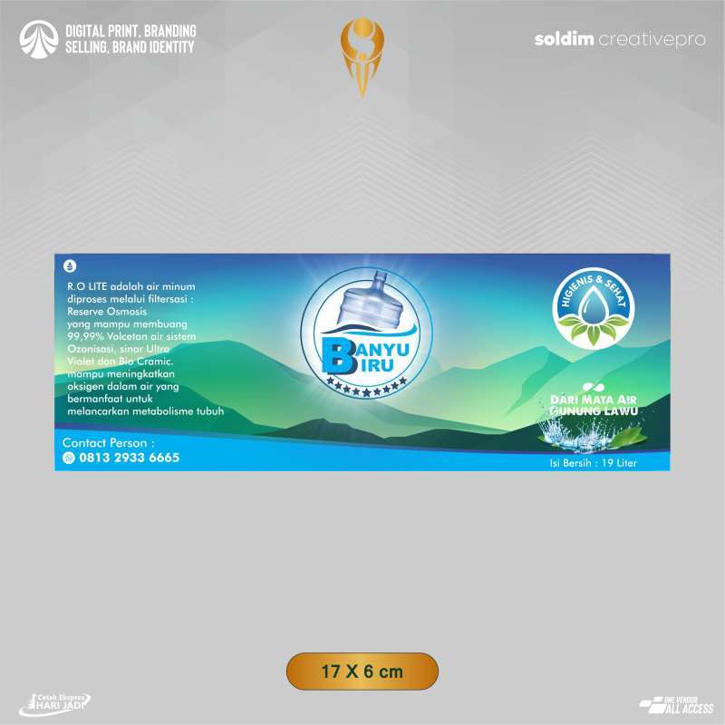 Jual Stiker Galon Isi Ulang Anti Air - Soldimpro Di Seller Soldim ...