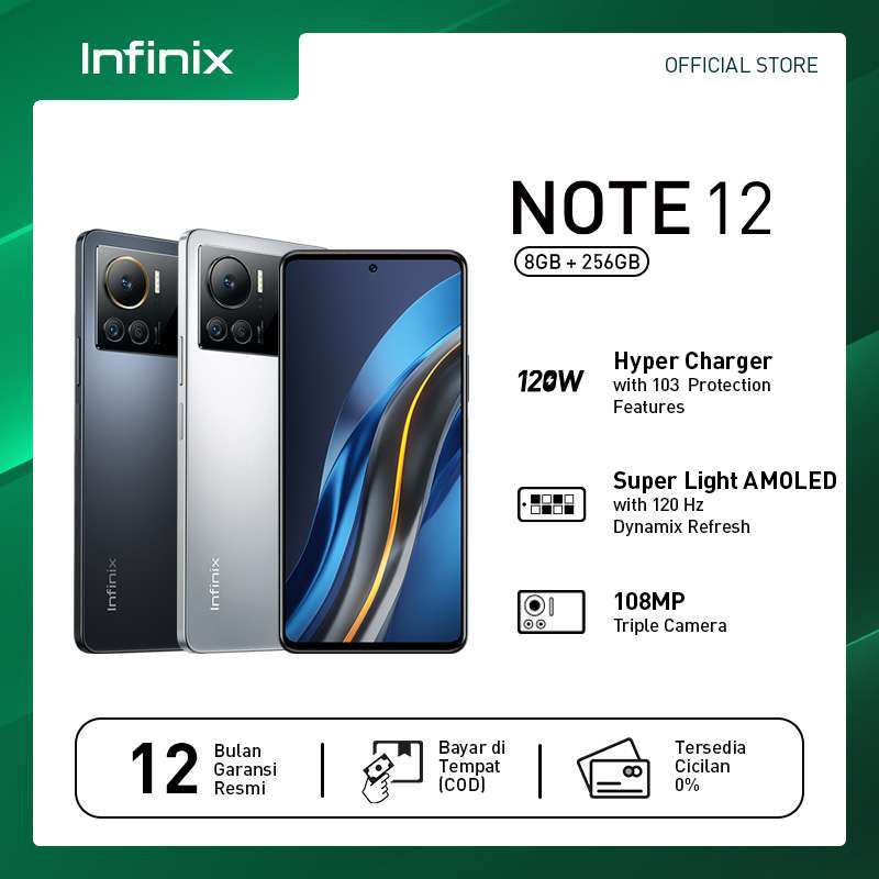 Jual Infinix Note 12 VIP [8/256GB/ Official Store] - Cayenne Grey di ...