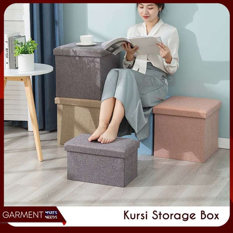 Promo Storage Box Organizer Kursi Lipat Tempat Penyimpanan Bangku Busa ...