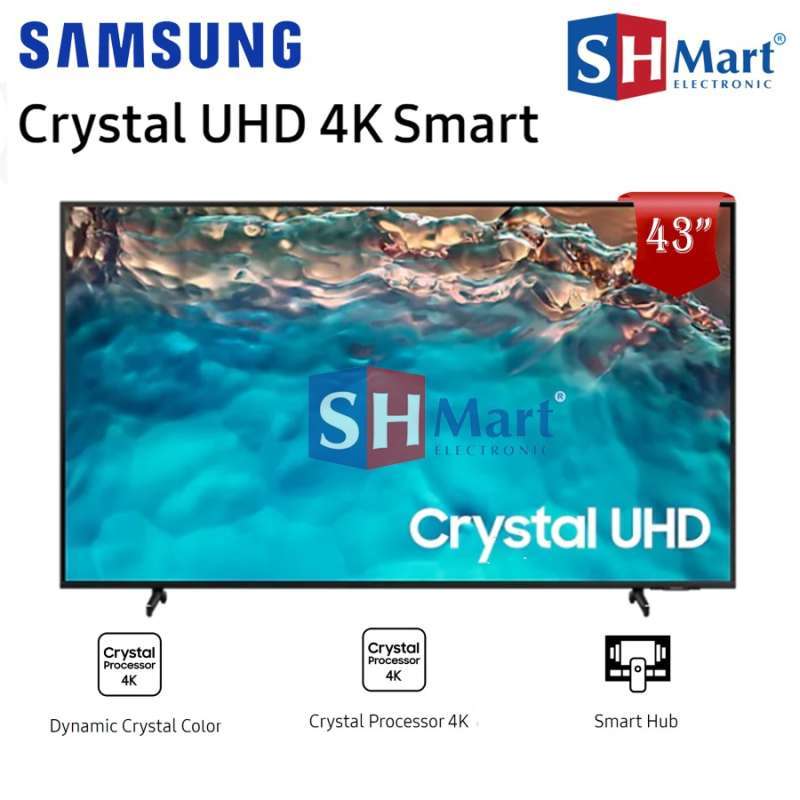 Jual NEW Samsung Crystal UHD 4K LED Smart TV 43 Inch (2022) 43BU8000 di ...
