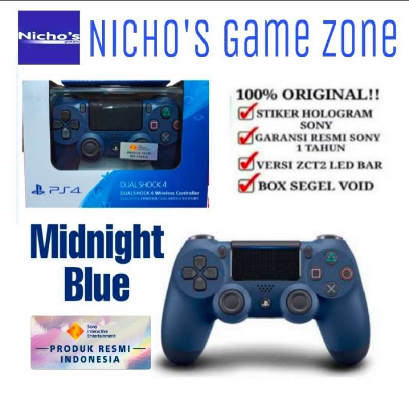 Jual Stick Ps4 Dualshock4 New Model Wireless Controller Midnight Blue ...