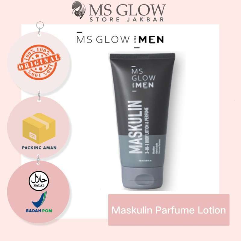 Promo MS Glow For Men Maskulin 2in1 Body Lotion & Parfum Diskon 2% di ...