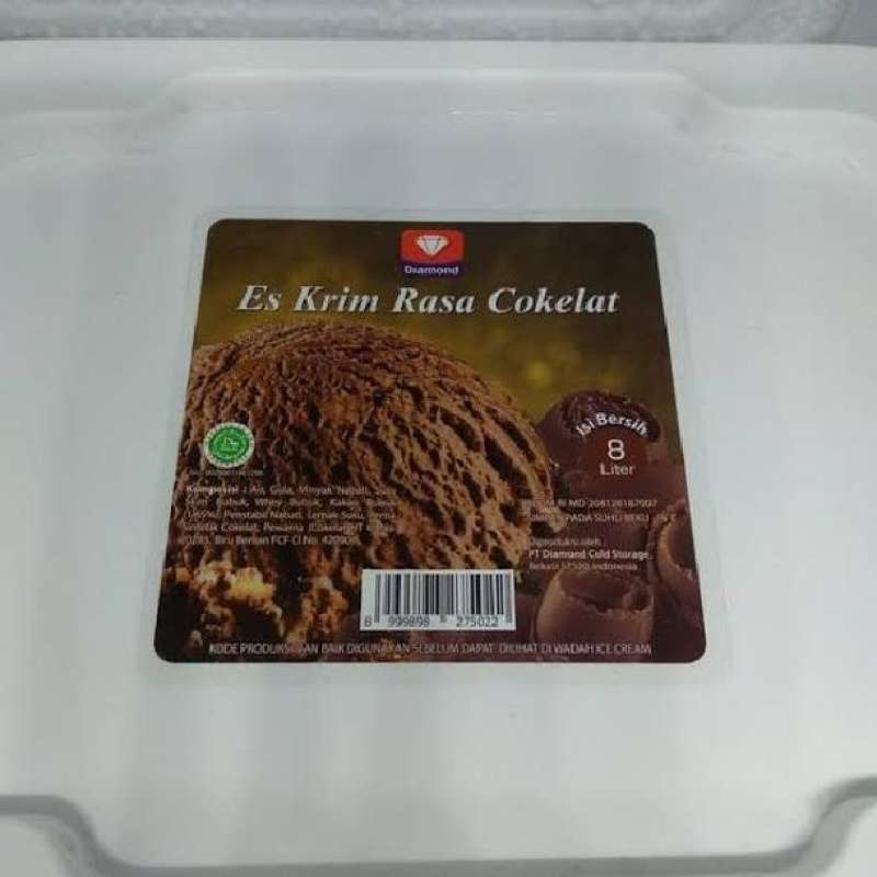 Jual Ice Cream Diamond 8 liter Vanilla / Coklat / Strawberry di Seller ...
