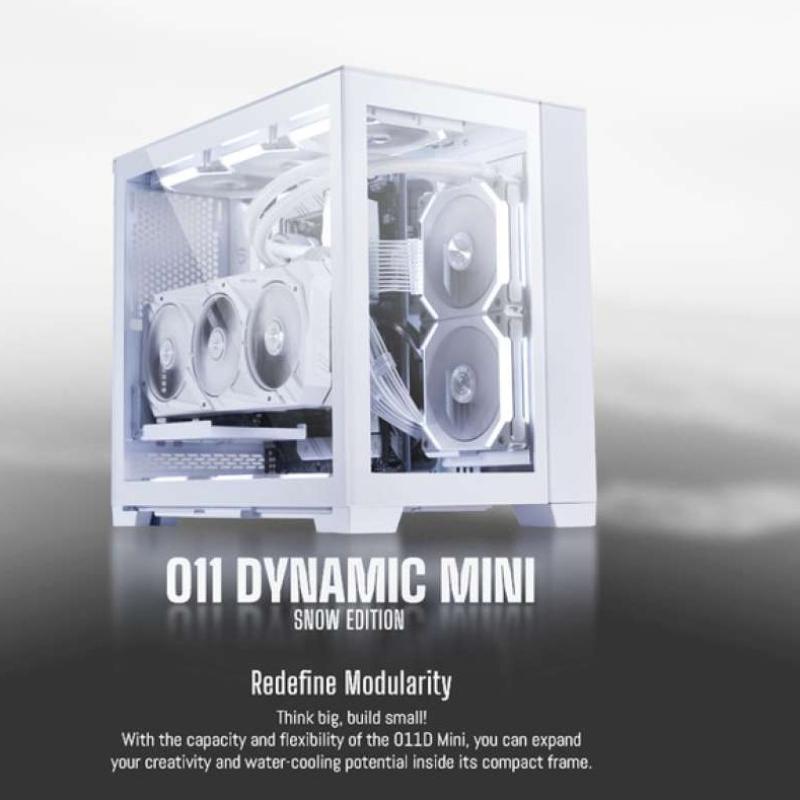 Promo Lian Li O11 Dynamic Mini Snow Edition Tempered Glass Front & Left ...