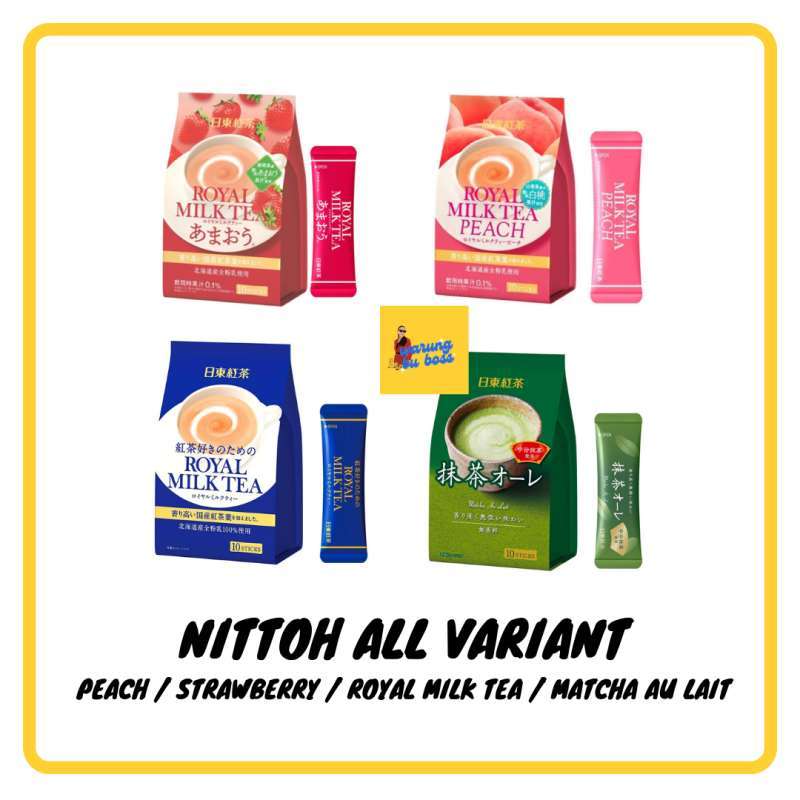 Jual Nittoh Royal Milk Tea Peach Strawberry Original Matcha Au Lait ...