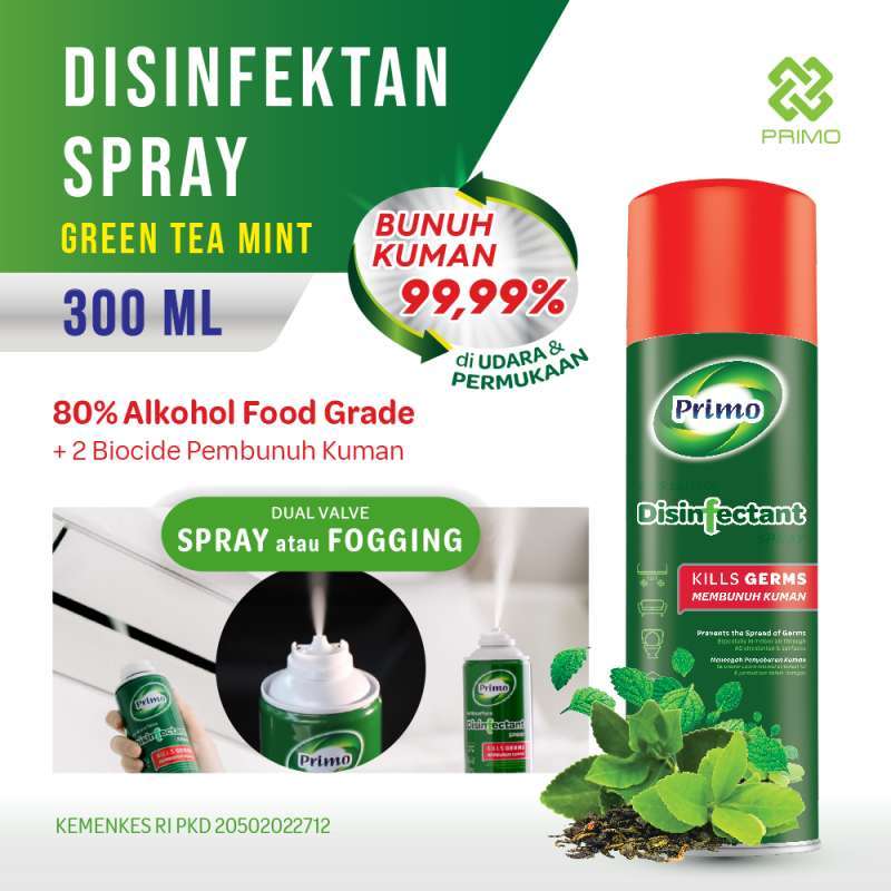 Promo PRIMO Disinfectant Spray Fogging Disinfektan Antiseptik Green Tea ...