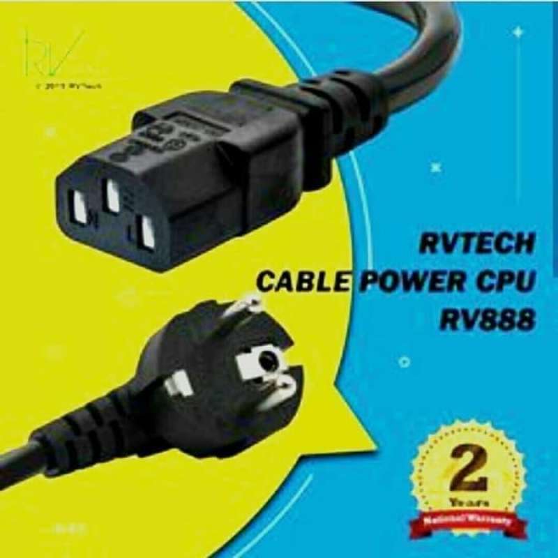 Jual Kabel Power Cpu 1.8 Meter / 2 Meter Rvtech Garansi 2 Th di Seller ...
