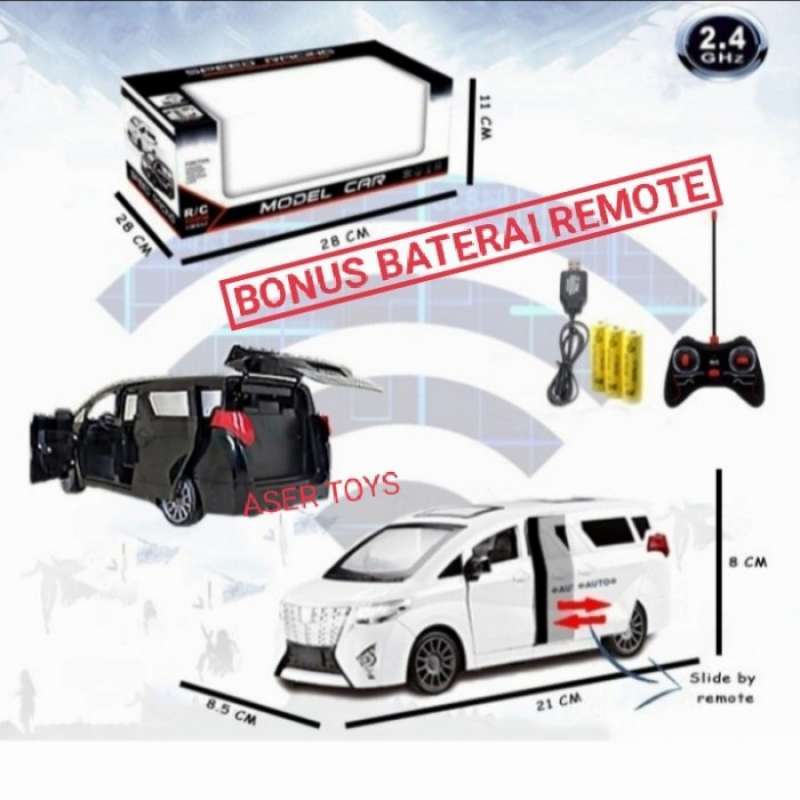 Promo RC ALPHARD/MOBIL MOBILAN REMOTE CONTROL PINTU MODEL GESER/HITAM ...
