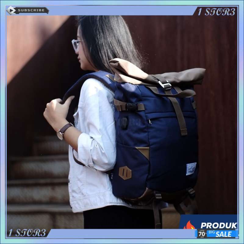 Promo Harrier Navy Khaki Original X Atva Tas Ransel Casual Pria Wanita ...