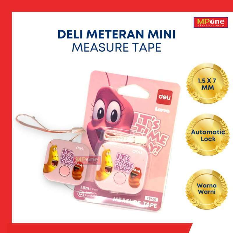 Jual Meteran Mini Deli / Deli Larva Measure Tape / Meteran Mini Plastik ...
