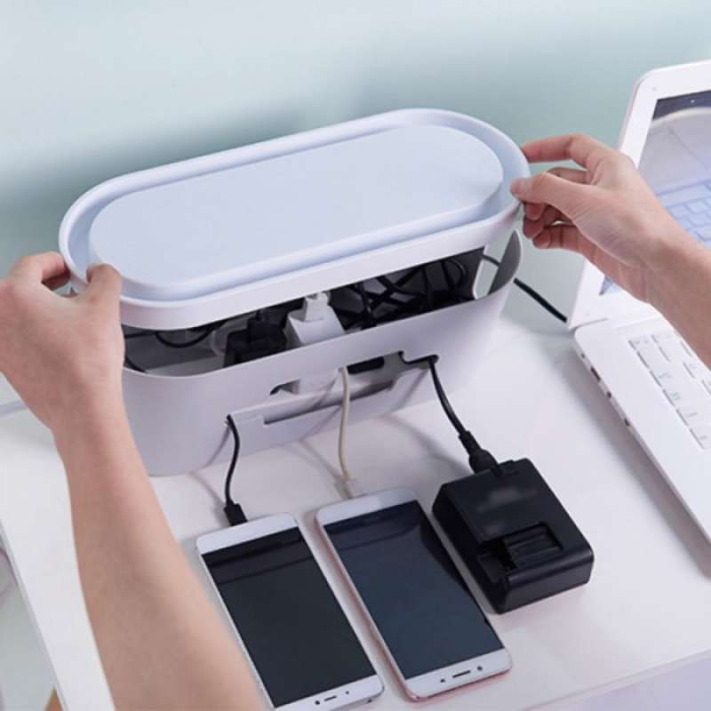 Promo Kotak Organizer Kabel Meja Kantor Anti Berantakan Diskon 11% di ...