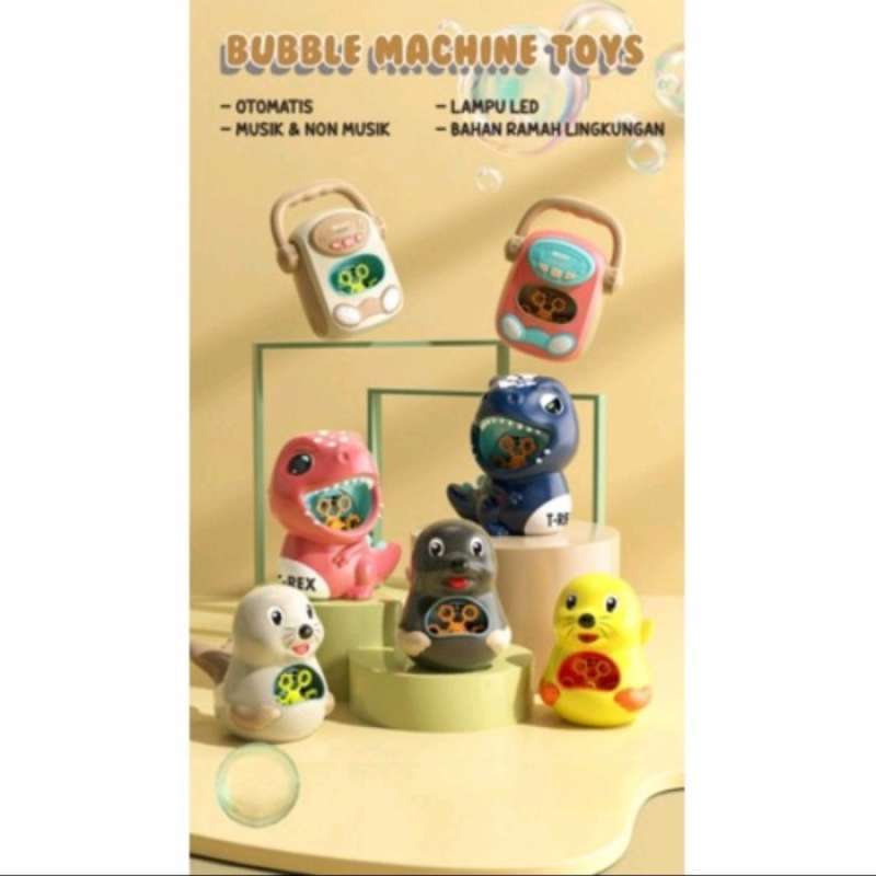 Jual Mainan Anak Mesin Bubble Dino Dan Animal Lucu ~ Machine Bubble Toy ...