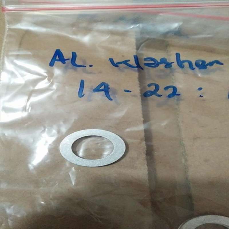 Jual Aluminium Washer Ring Plat Oli Packing Zegen 14 x 22 x 1.5 di ...
