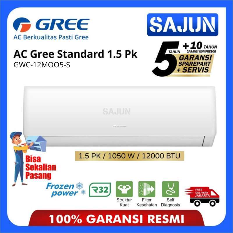 Jual New !! GREE AC Split 1.5 PK GWC-12MOO5-S/A AC Standard 1 1/2 PK ...