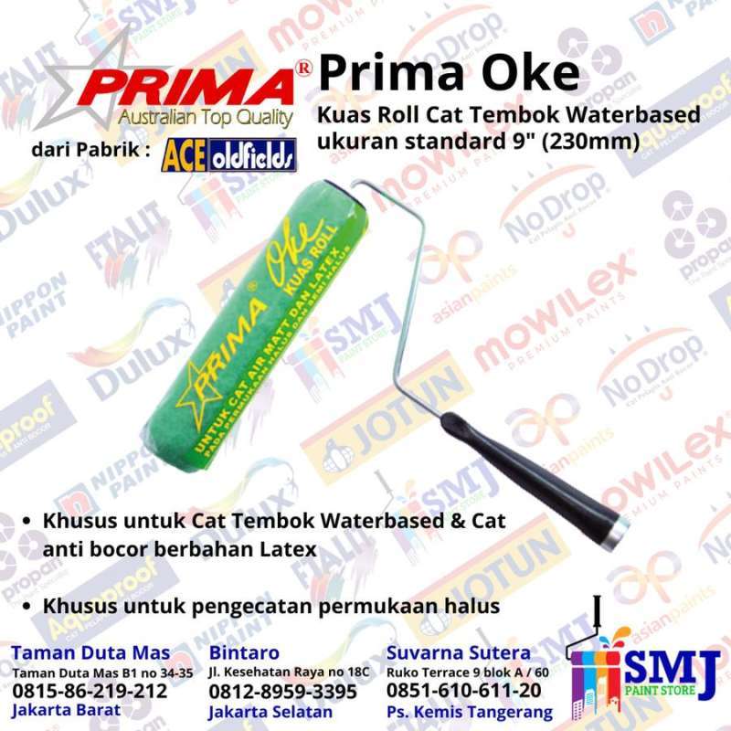 Jual Kuas Roll Cat Tembok PRIMA OKE mirip Ace Oldfields BUDGET 230mm di ...