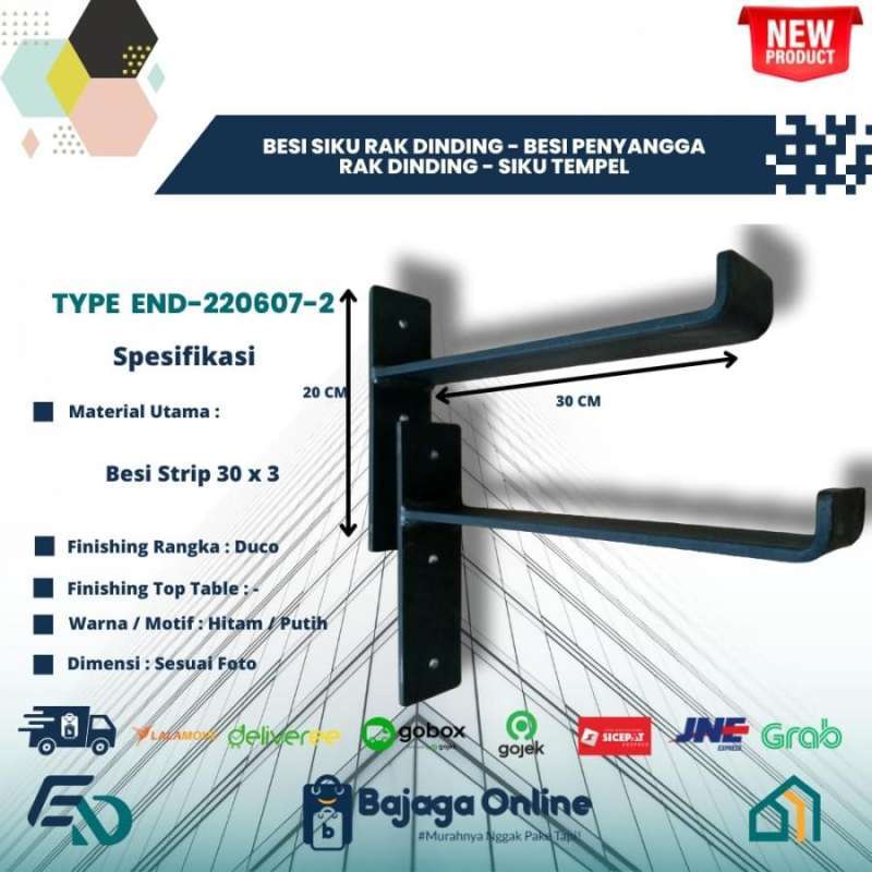 Jual Besi Siku Rak Dinding / Besi Penyangga Rak Dinding - 40cm Di ...