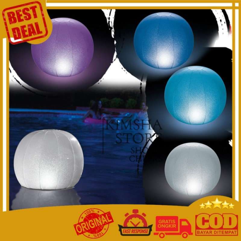 Promo Intex Floating Led Cube Funtastic Lampu Menyala Bola Air Diskon ...