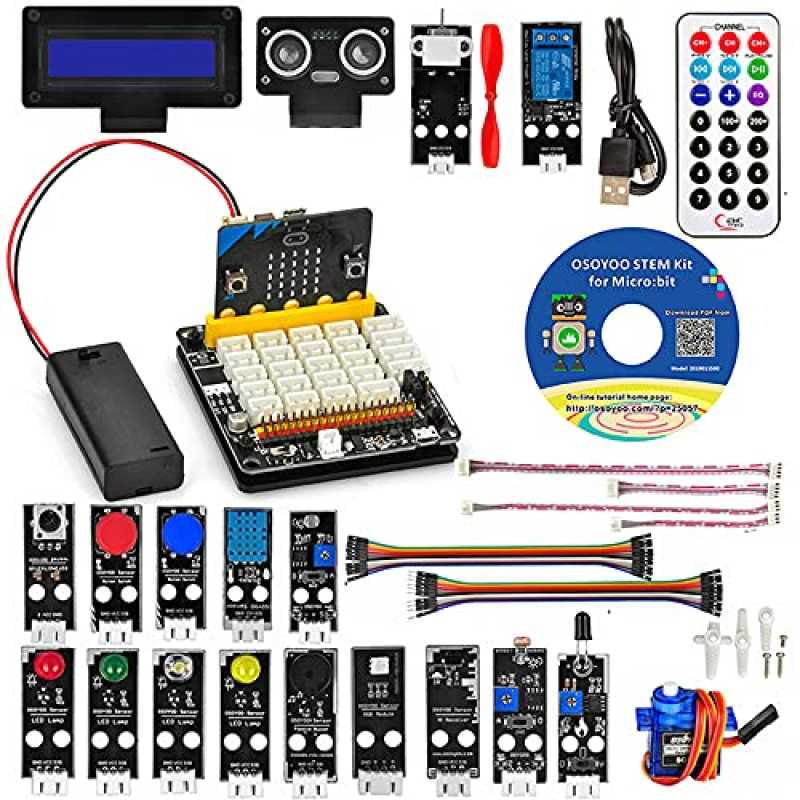 Promo OSOYOO BBC Micro:Bit Go Bundle Ultimate Starter Kit | including Micro bit controller, Plug ...