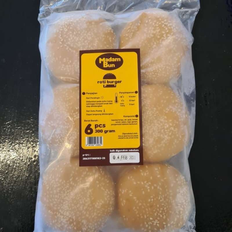 Jual Madam Bun Roti Burger Wijen Frozen 6 Pcs Di Seller Adam Frozen ...