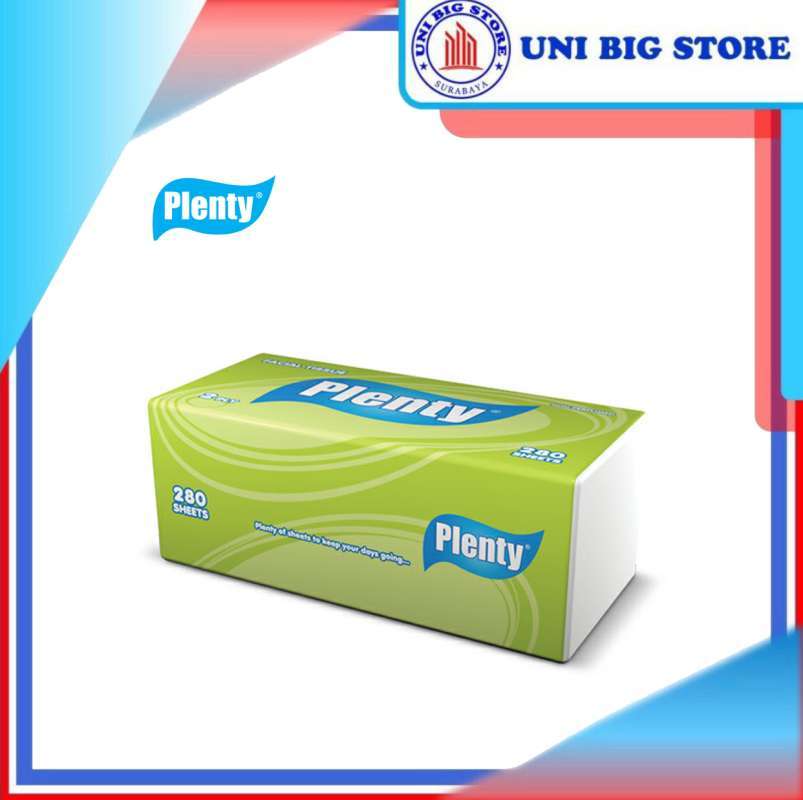 Jual Plenty Facial Tissue 280 Sheet 2 Ply Tisu Wajah Non Perfumed Hijau ...
