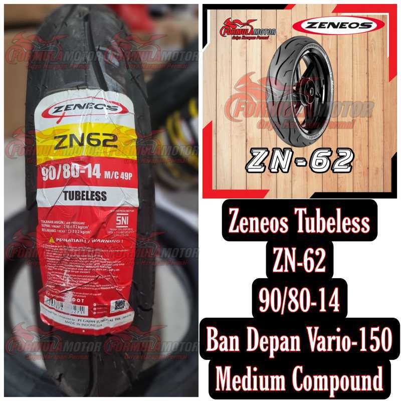 Jual 90/80-14 Ban Zeneos ZN62 ZN-62 Tubeless - Ban Depan Vario-150 ...