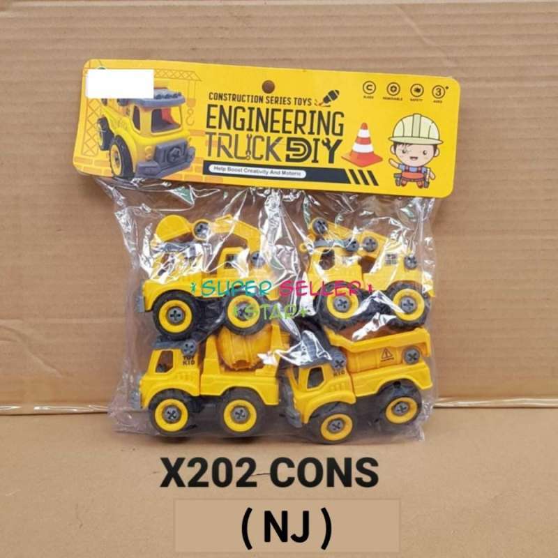 Jual Mainan Edukasi Anak DIY Truck Bongkar Pasang X202 CONS Isi 4pcs di ...