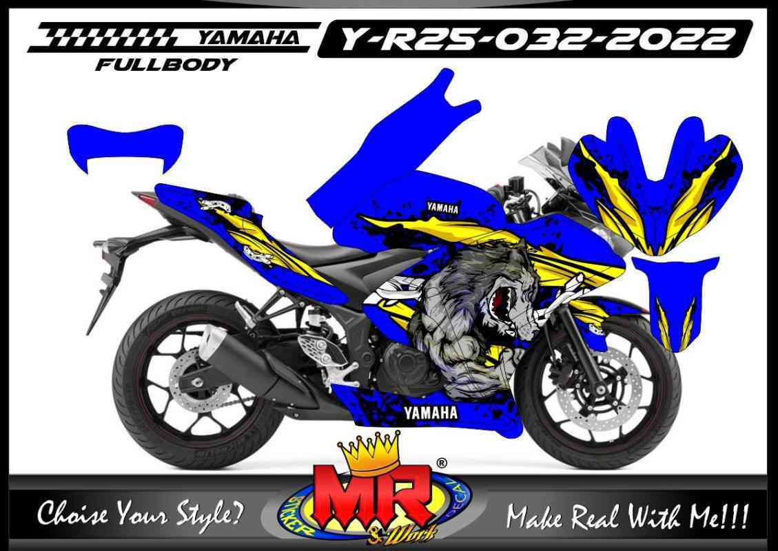 Promo Stiker Motor Yamaha R25 FullBody Custom Desain Wrapping Motor ...