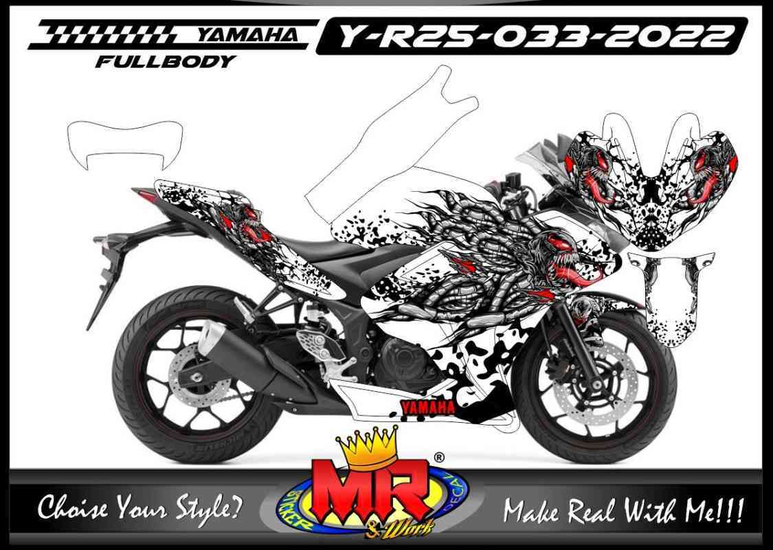 Promo Stiker Motor Yamaha R25 FullBody Custom Desain Wrapping Motor ...