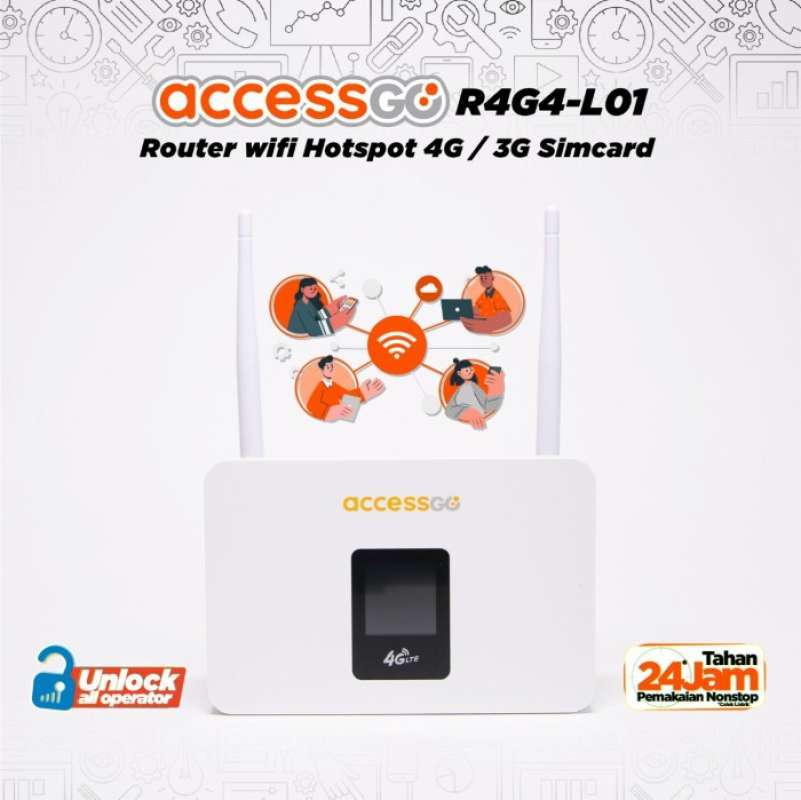Promo Accessgo Router 4G 2 Antena 500Mbps White di Seller Ghazlan Store ...