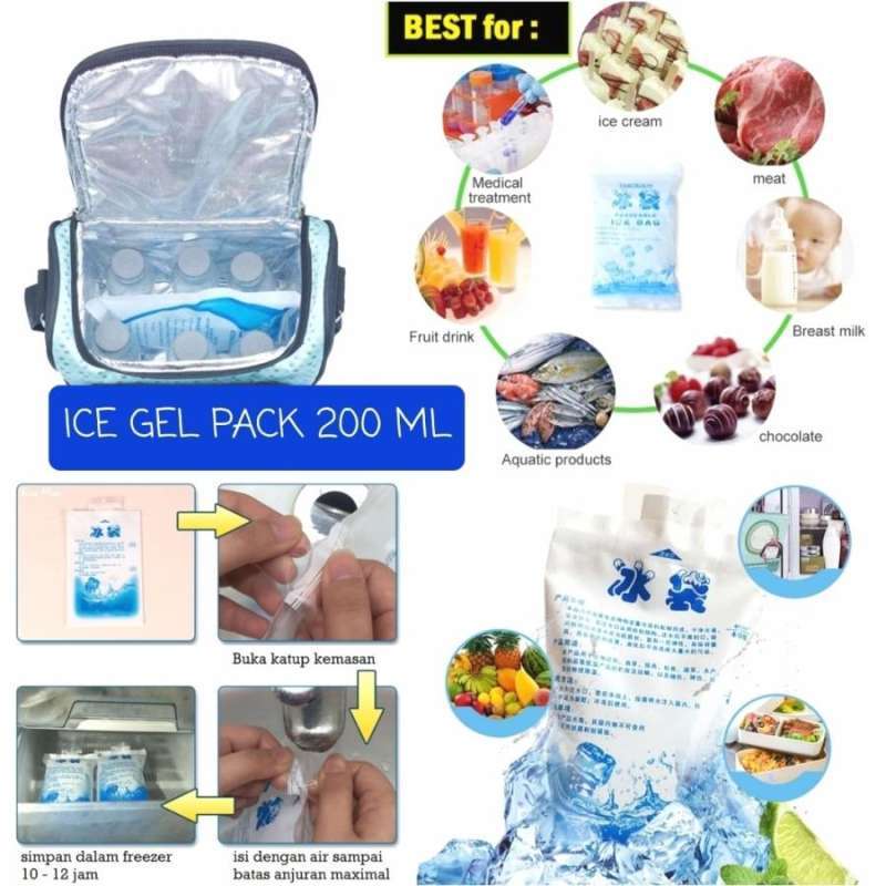 Jual Ice Gel Pack Blue Cool Jelly 200 Ml Kantong Es Pendingin Serbaguna ...
