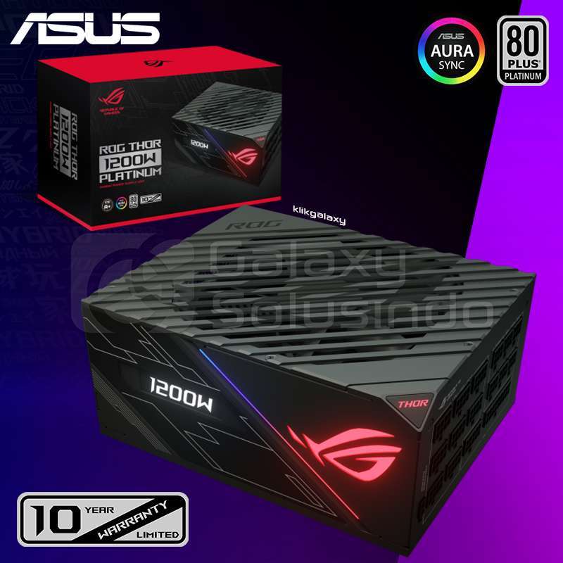 Promo Asus ROG STRIX THOR 1200P 1200Watt 80+ Platinum with Aura Sync ...