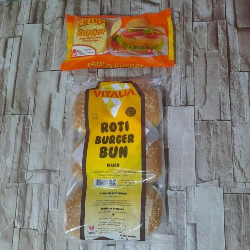 Jual Paket Roti Burger Vitalia / Bernardi 6s + Champ Burger 315gr di ...