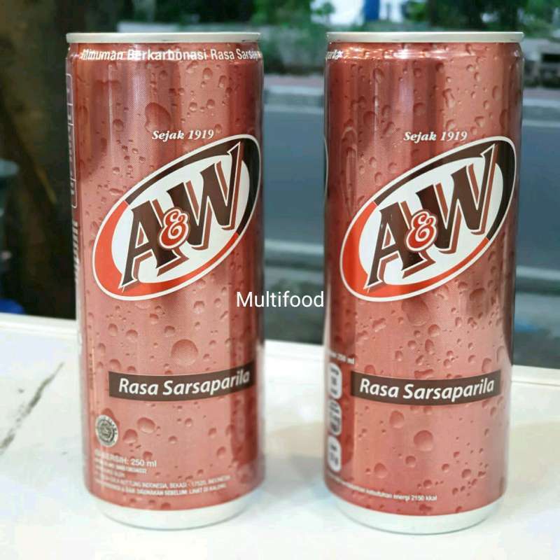 Jual A&w kaleng root beer / aw root beer / minuman sarsaparilla ...