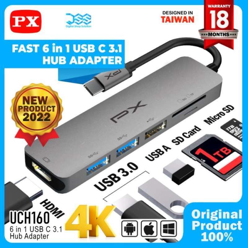 Promo Oem Usb Hub Converter Type C 3.1 Macbook Laptop Hdmi 6 In 1 Px ...