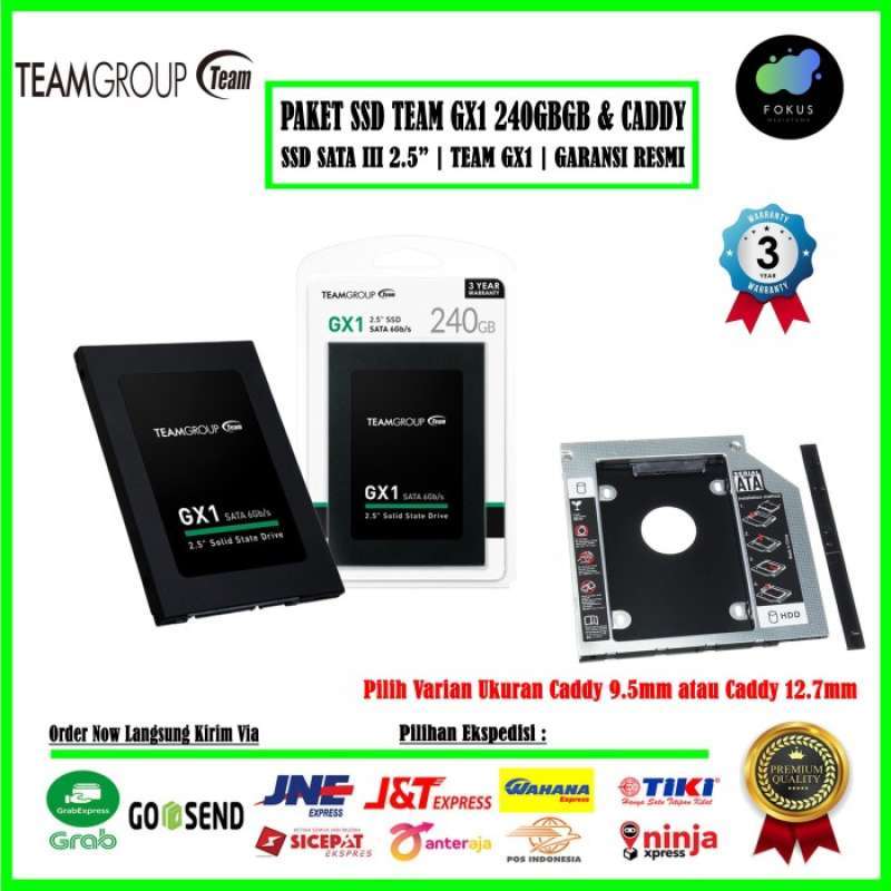 Promo Paket Ssd Dan Caddy Team Group Gx1 240Gb 2.5 Inch Sata Iii - SSD ...