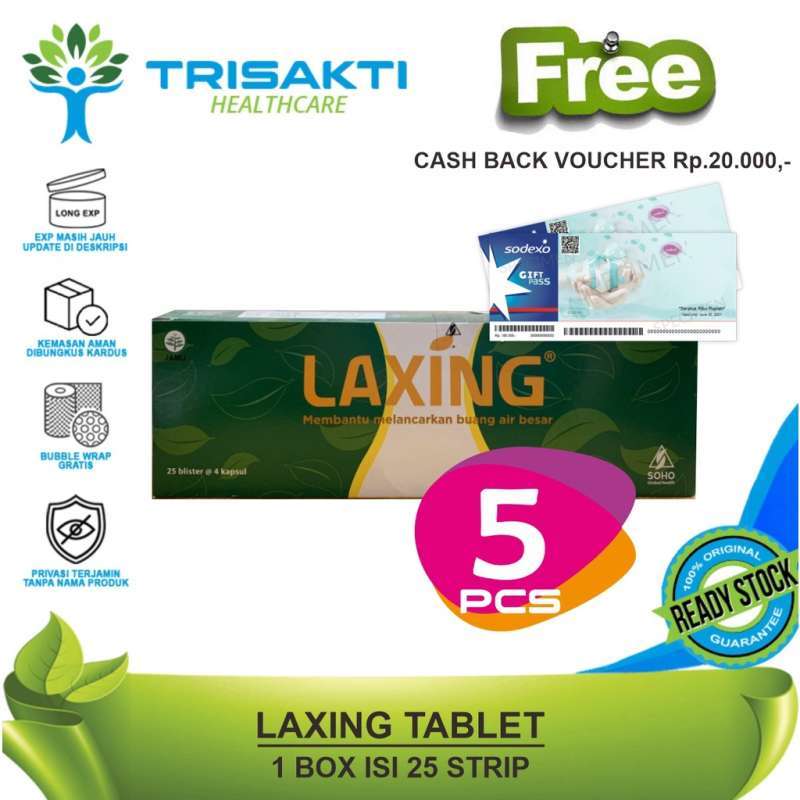 Promo Laxing Tablet 1 Box Isi 25 Strip Bundling Promo Agustus Meriah ...