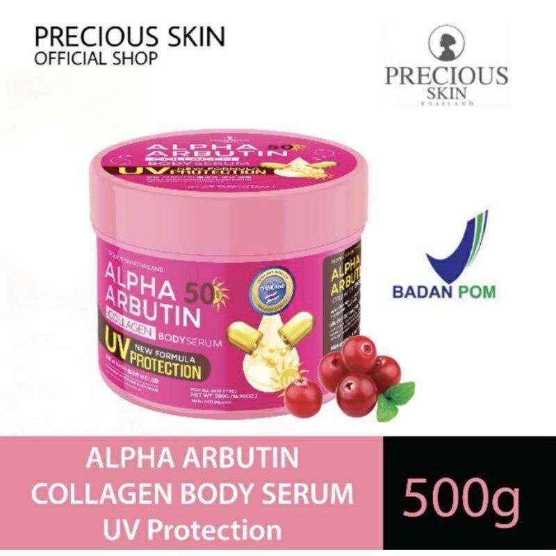 Jual PRECIOUS SKIN ALPHA ARBUTIN COLLAGEN BODY SERUM UV PROTECTION SPF ...