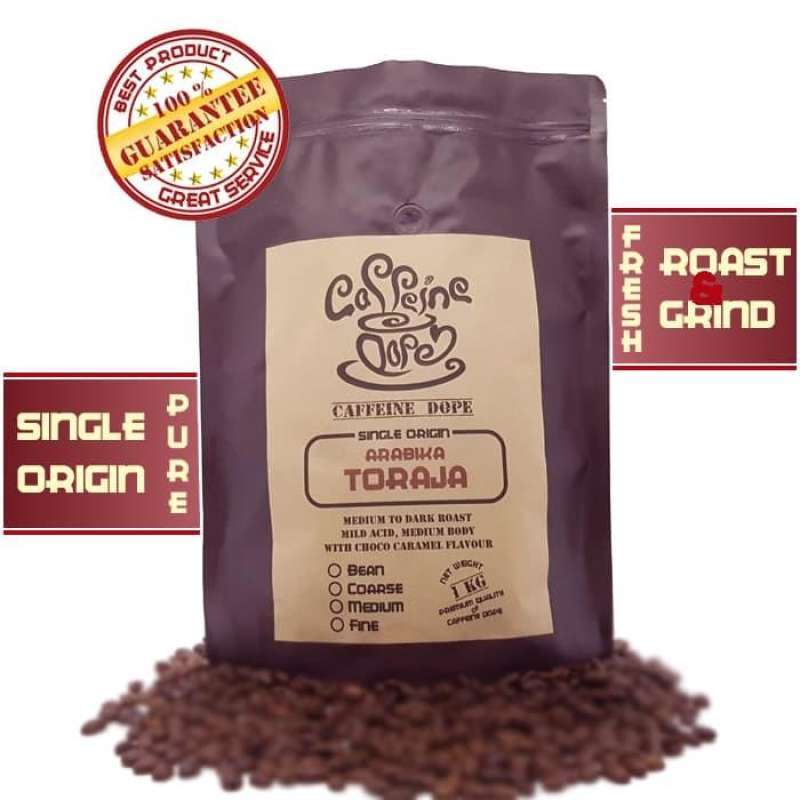 Jual Kopi Arabika Toraja 1 Kg Single Origin Bean/Biji & Ground/Bubuk ...