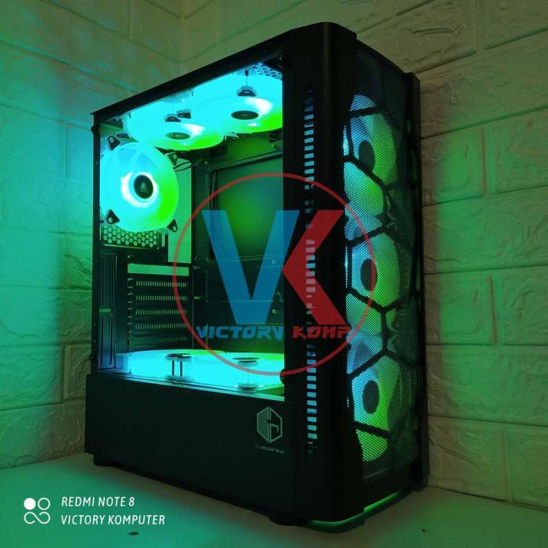 Jual Cube Gaming Byron Black Atx Gaming Case Di Seller Victory Komputer ...