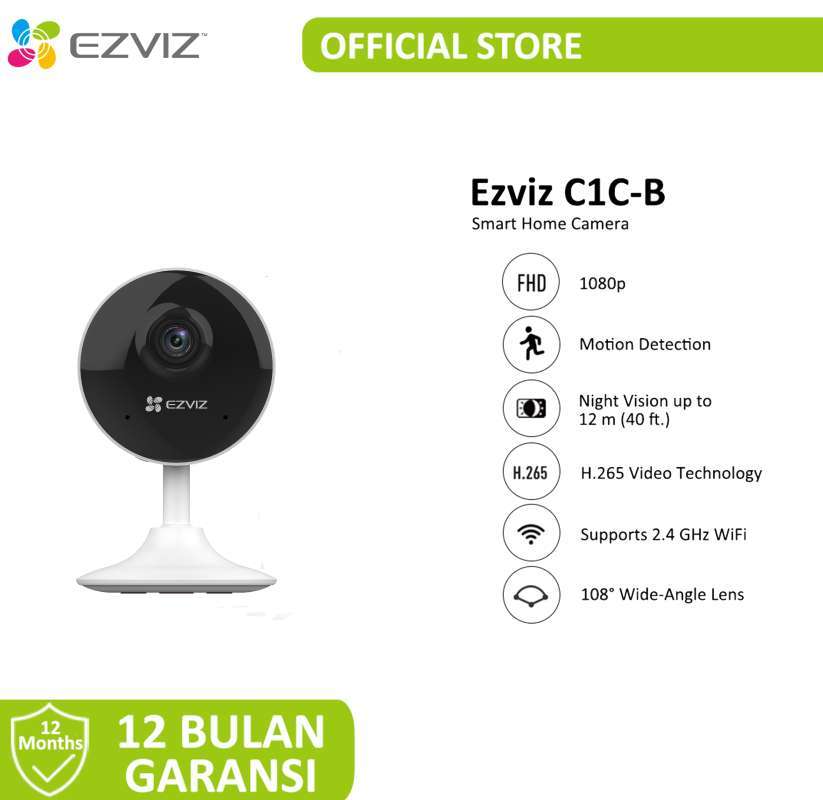 Jual EZVIZ C1C 1080p IP Cam Indoor Camera di Seller Ezviz Store - Benda ...