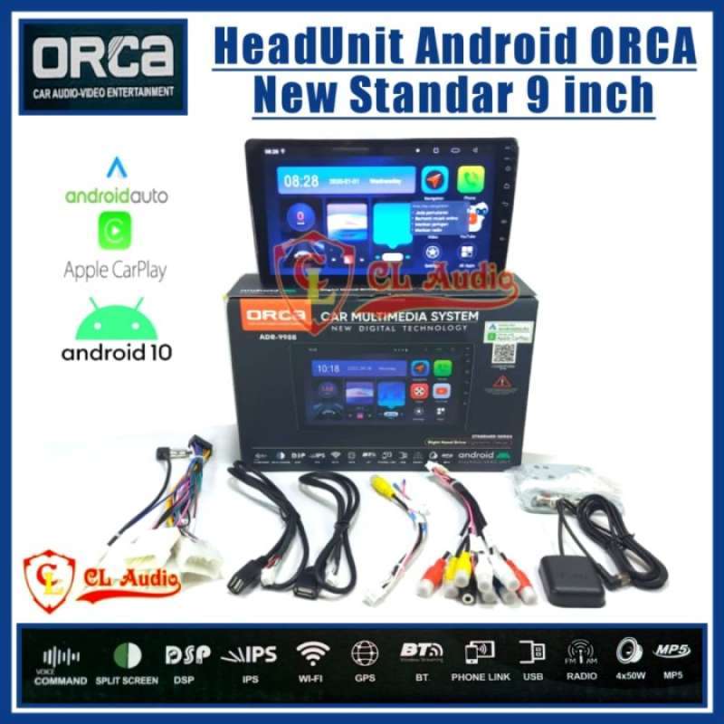 Jual Head Unit Android ORCA 9 Inch ADR-9988 Android Auto & Apple Car ...