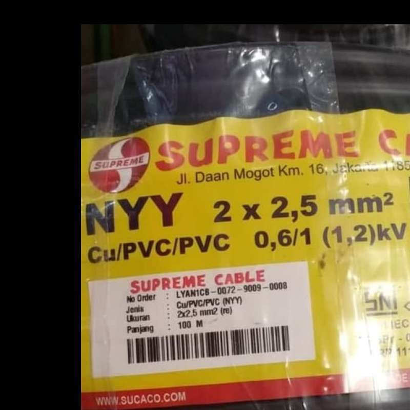 Promo Kabel Listrik Nyy 2X2.5 2X2,5 2X2.5Mm 2X2,5Mm Supreme 50M 50 Meter Diskon 10% di Seller ...