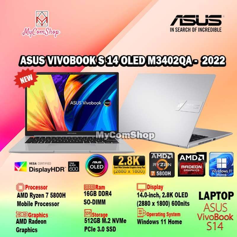 Jual Asus Vivobook S 14 Oled M3402qa Ryzen 7 5800h 16gb 512gb Ssd 14 2 ...
