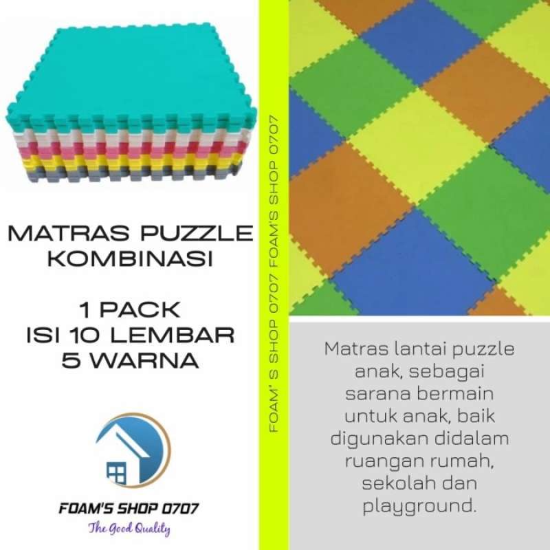 Jual Puzzle Evamat Matras Alas Lantai Polos Kombinasi 30x30x1 Merek ...