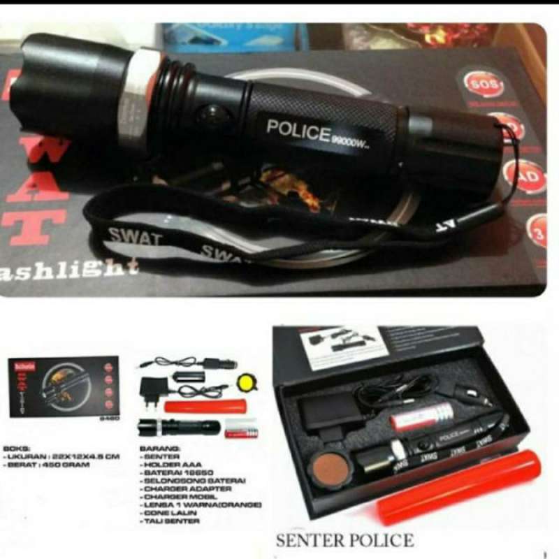 Promo Senter Swat Police Bai Chuan Flashlight 8460-1 Senter Outdoor ...